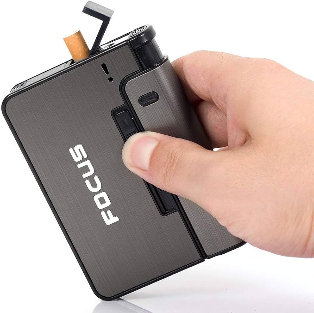 FOCUS CIGARETTE CASE WITH LIGHTER - ShopiGo